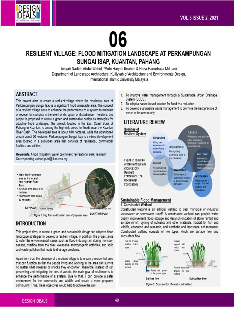 Resilient Village Design for Flood Mitigation | PDF | Wetland | Flood