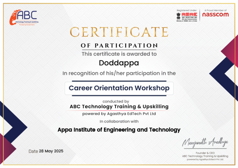Career Orientation Workshop-DODDAPPA | PDF