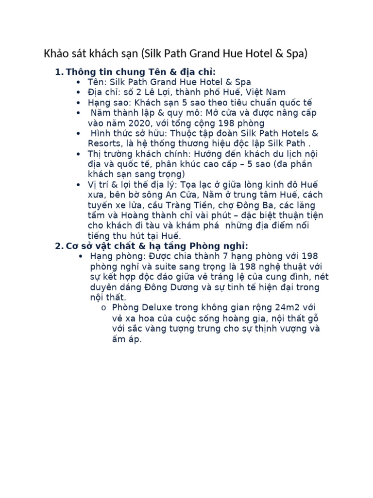 Silk Path Grand Huế | PDF