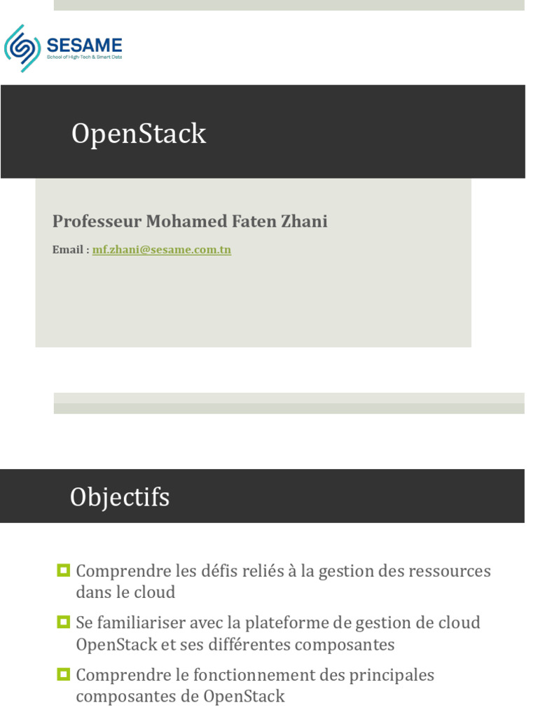 Chapitre03 OpenStack | PDF | OpenStack | Informatique