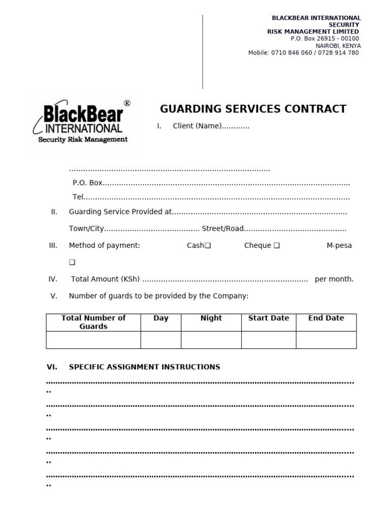 Blackbear International Security 2023 Ref - Late Payment Notice and Incremnt of Guards Salary ...