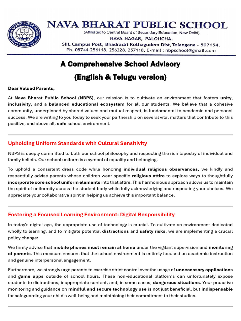 A Comprehensive School Advisory | PDF
