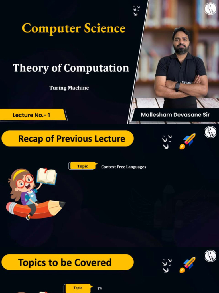 Turing Machine 01 - Class Notes | PDF