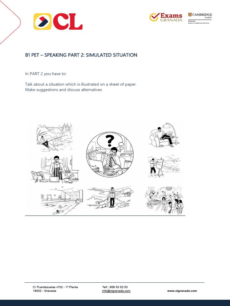 B1 Pet - Speaking Part 2 Simulated Situation | PDF