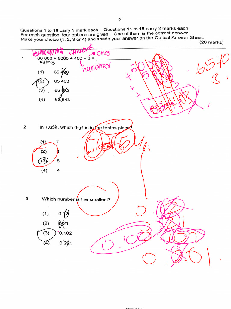 2021 PSLE Math Paper With Answers | PDF