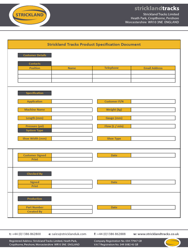Product Specification Document | PDF