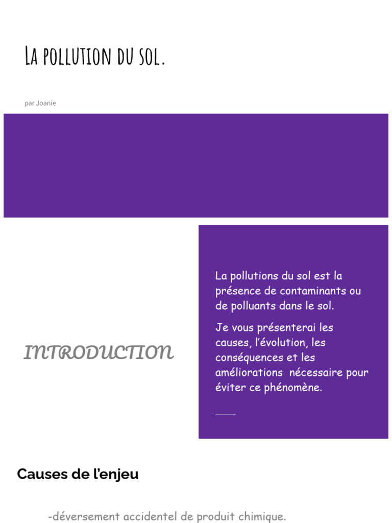 Pollution du sol : causes et solutions | PDF