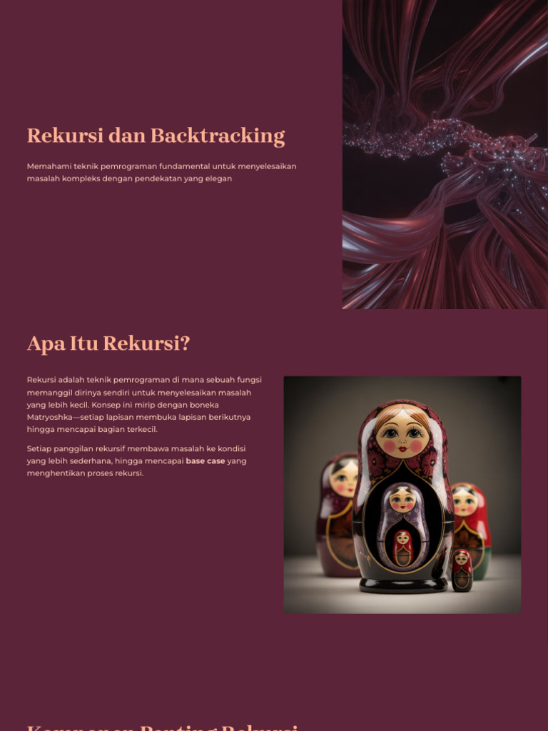 Rekursi dan Backtracking dalam Pemrograman | PDF