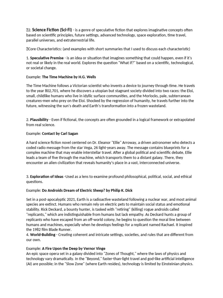 Science Fiction Genre Overview and Examples | PDF | Jedi | Darth Vader