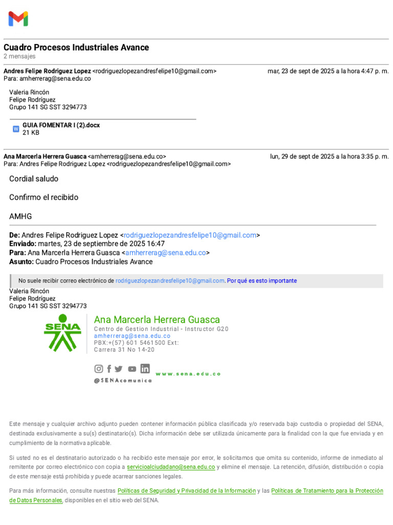 Cuadro Procesos Industriales Avance | PDF