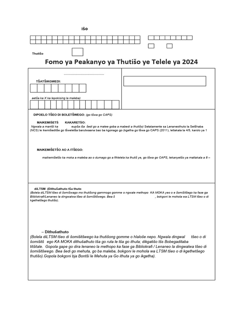 Sepedi Short Lesson Plan | PDF