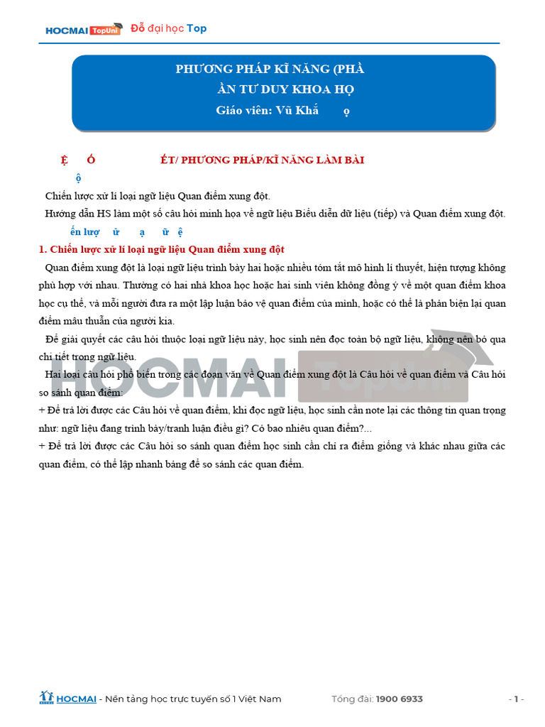 TSA 05. PPKN Xu Li Phan Thi Tu Duy Khoa Hoc P2 | PDF