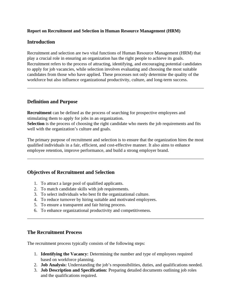 Effective Recruitment and Selection Strategies | PDF | Recruitment ...