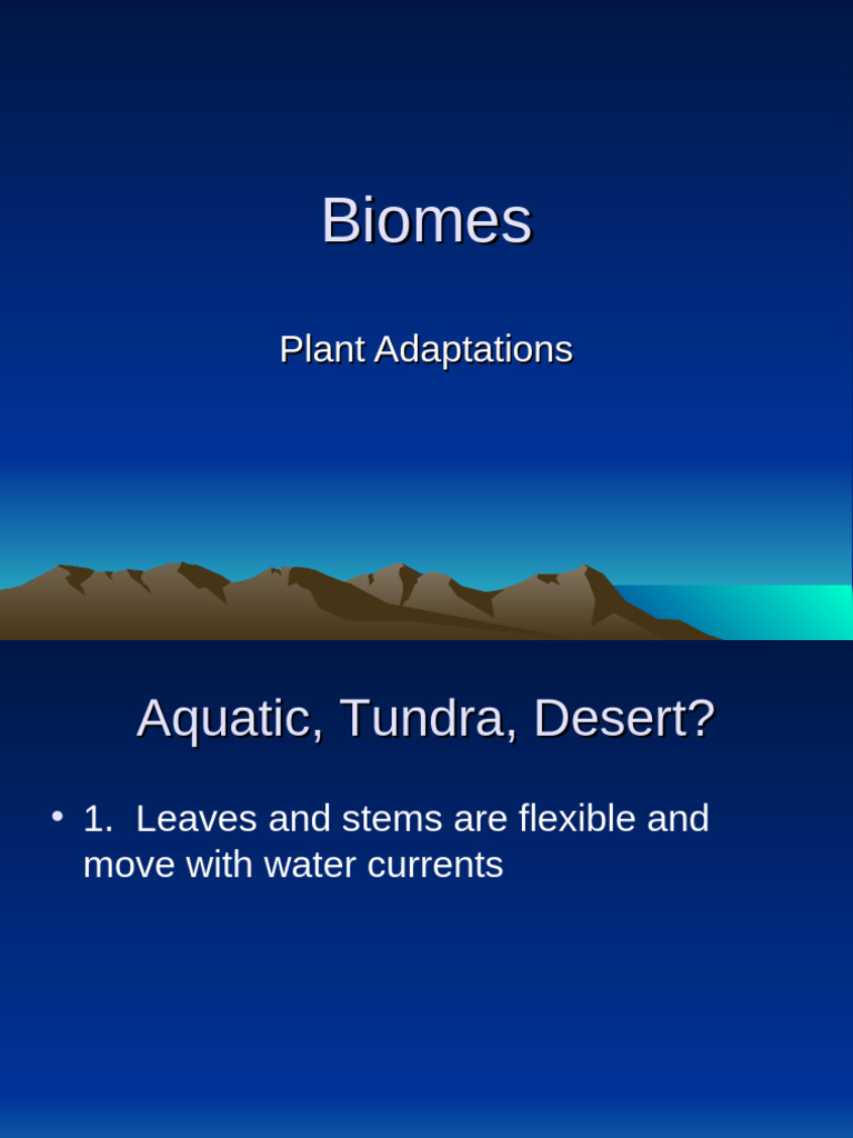 Plant Adaptations and Biomes Fun Activities Games 22787 | PDF