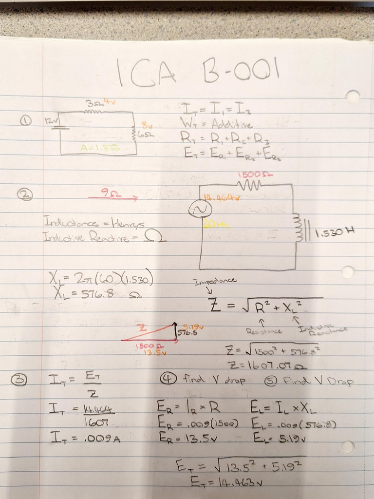 Electrical Circuit Calculations | PDF