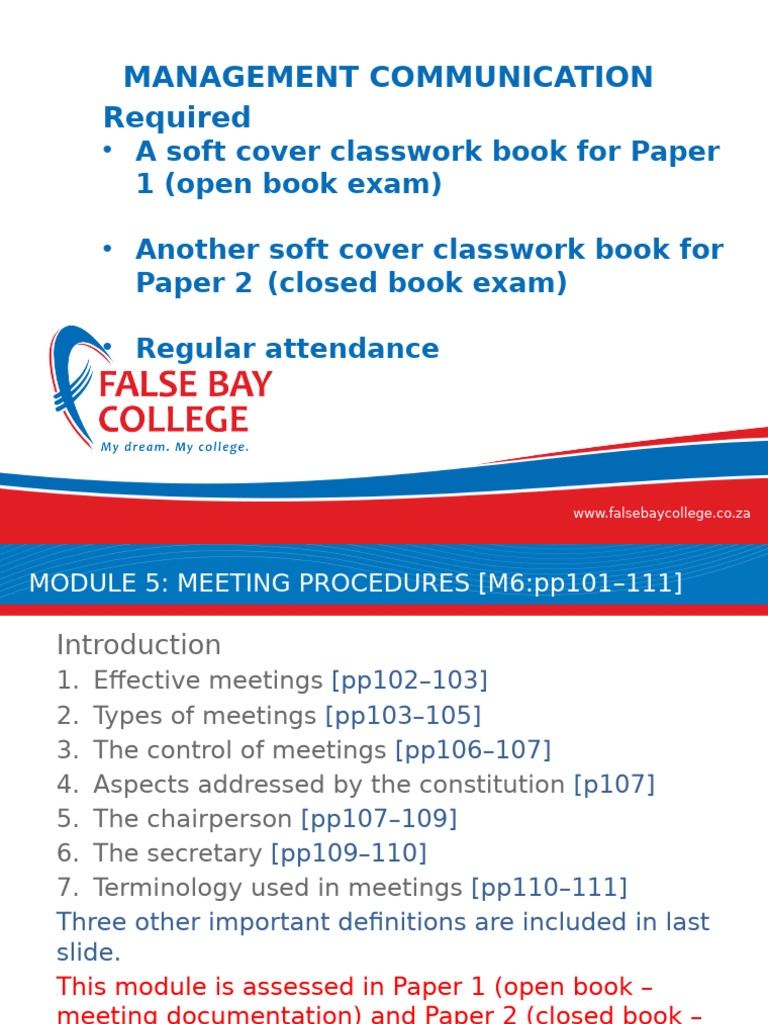 Meeting Procedures and Best Practices | PDF | Committee | Common Law
