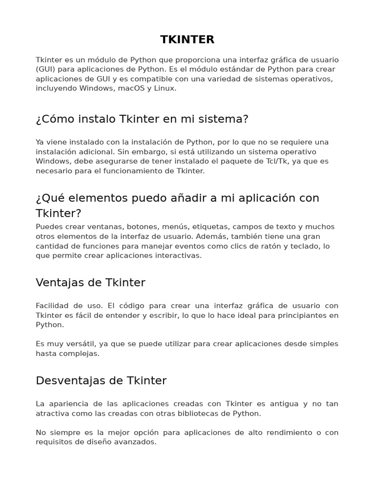 Clase 6 - Librerias Gráficas en Python | PDF | Interfaces gráficas de usuario | Python (lenguaje ...