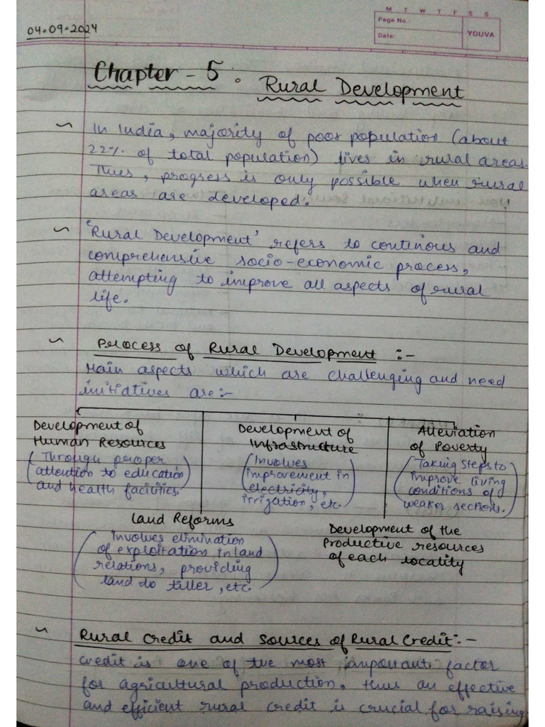 Rural Development Notes (IED) | PDF