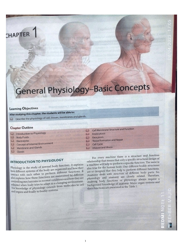 General Physiology - Basic Concept | PDF