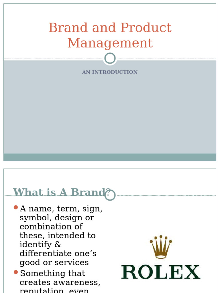 Brand and Product Management Overview | PDF | Brand | Product (Business)