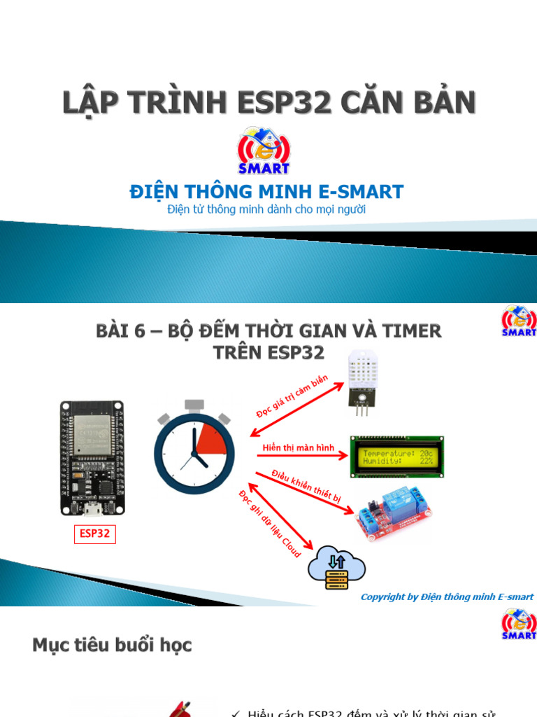 Buoi 5 - Bo Dem Thoi Gian Va Ngat Timer Esp32 | PDF