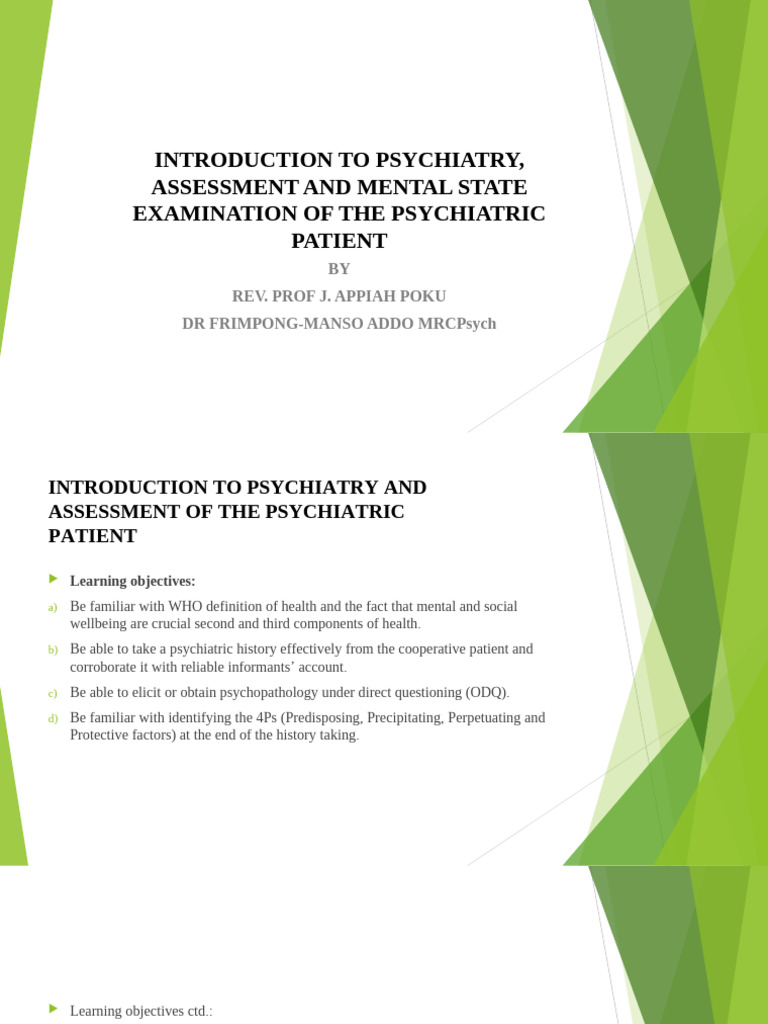 Psychiatry Assessment and Interview Guide | PDF | Psychiatry | Mental ...