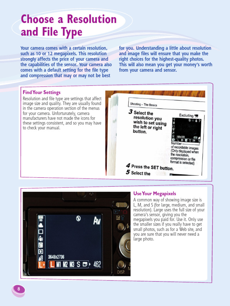 Choose A Resolution and File Type: Find Your Settings | PDF