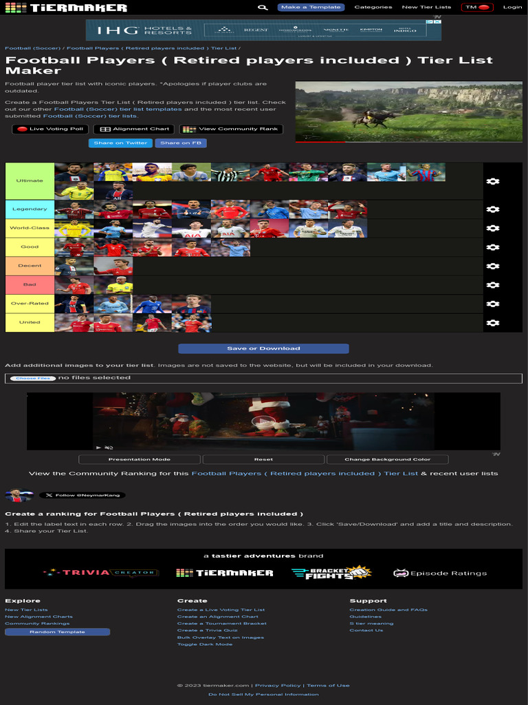 Football Players Tier List Maker | PDF | Computing | Software