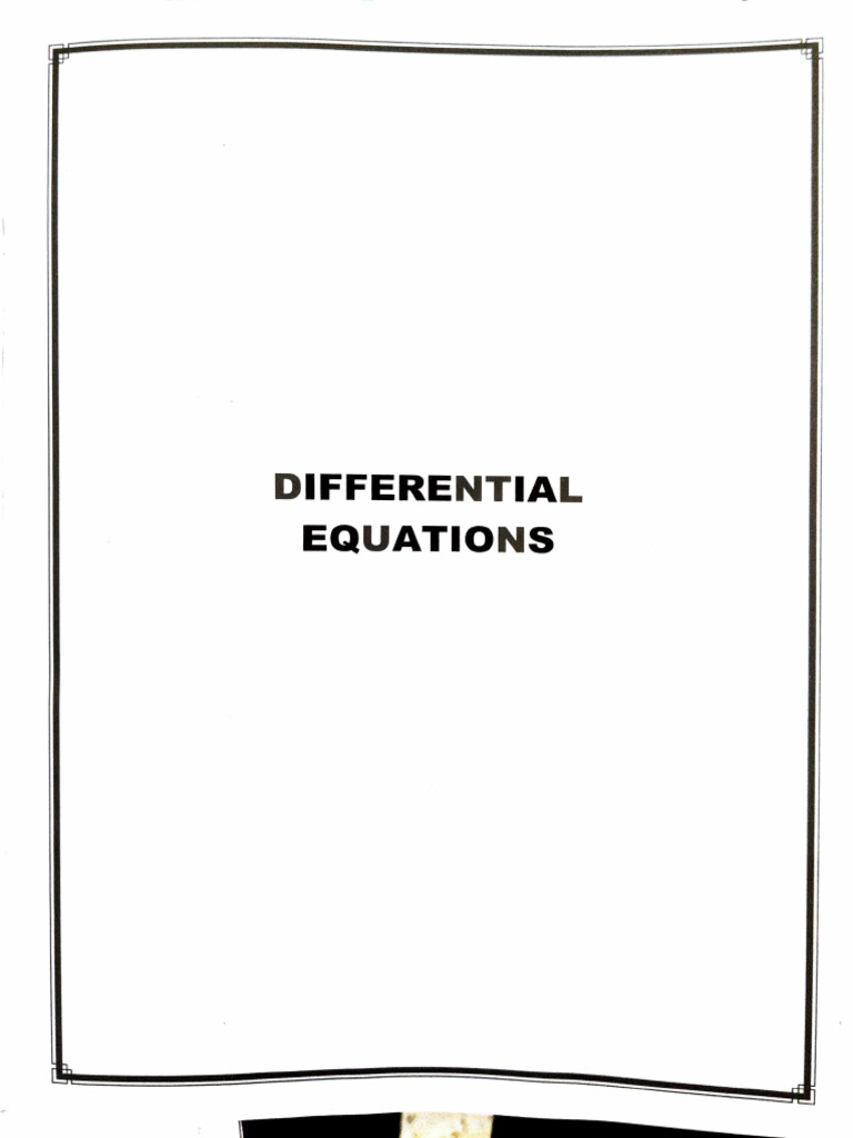 Differential Equations Jee M | PDF