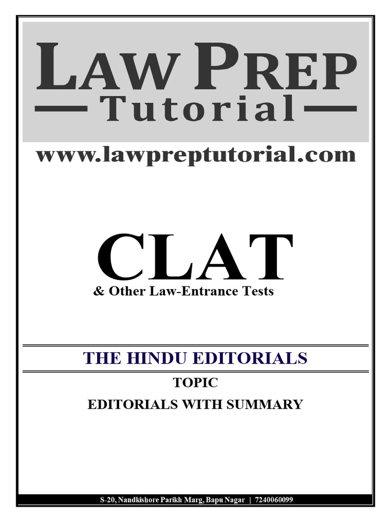 The Hindu Editorial Sheet (7 Editorials) - 6 | PDF | Politics Of India