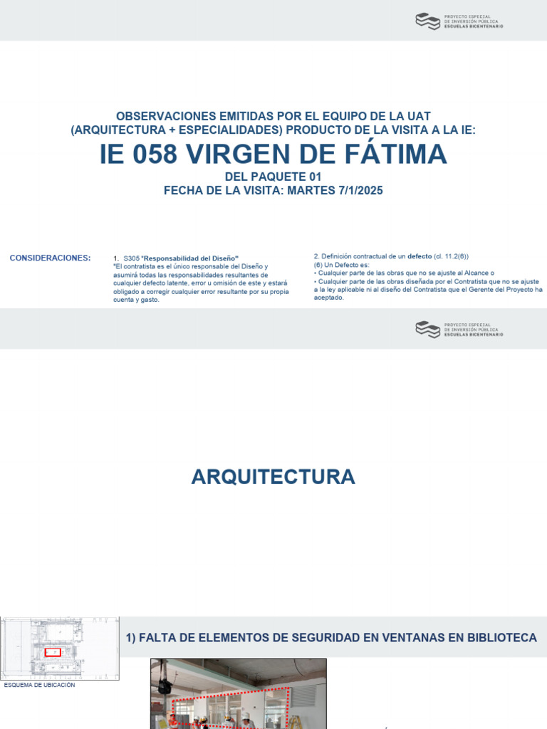 3 - Obs Pos Visita - Ie 3058 Virgen de Fátima - P | PDF