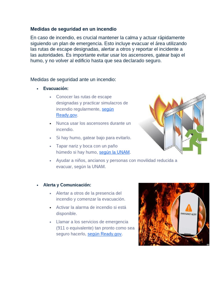 Seguridad en caso de incendio: guía esencial | PDF