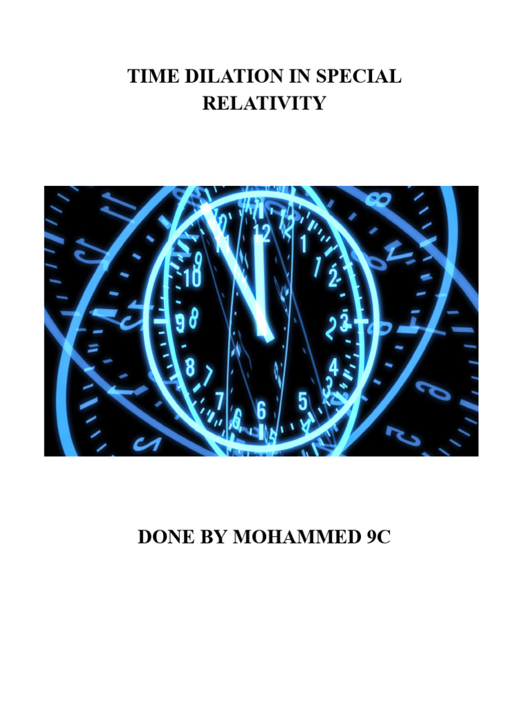 Understanding Time Dilation in Relativity | PDF | Special Relativity | Time