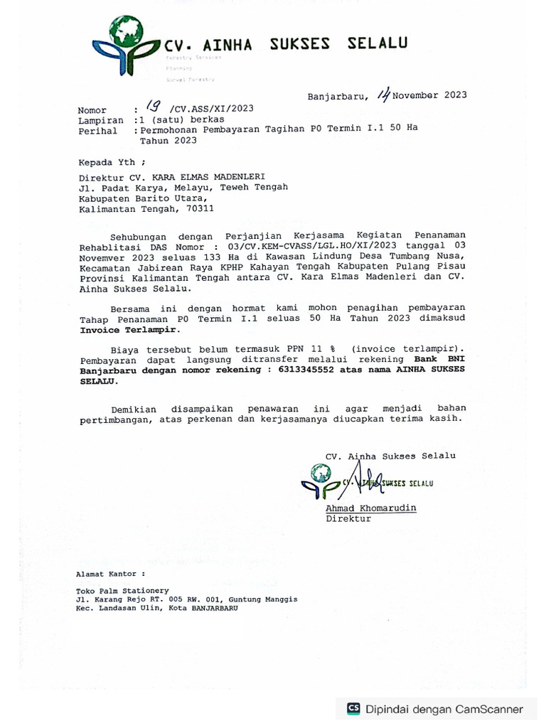 Invoice p0 T.i.1 50 Ha Cv. Kem | PDF
