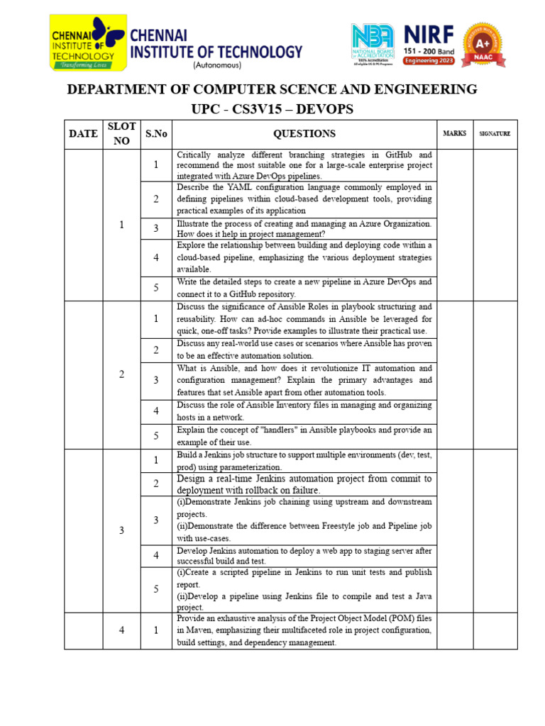 Devops Question Bank Anna University | PDF | Software | Computing