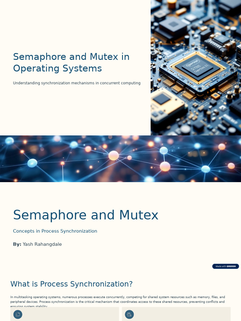 Semaphore and Mutex in Operating Systems | PDF | Thread (Computing) | Process (Computing)