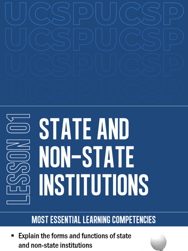 State and Non-State Institutions Explained | PDF | Sovereignty | Non ...