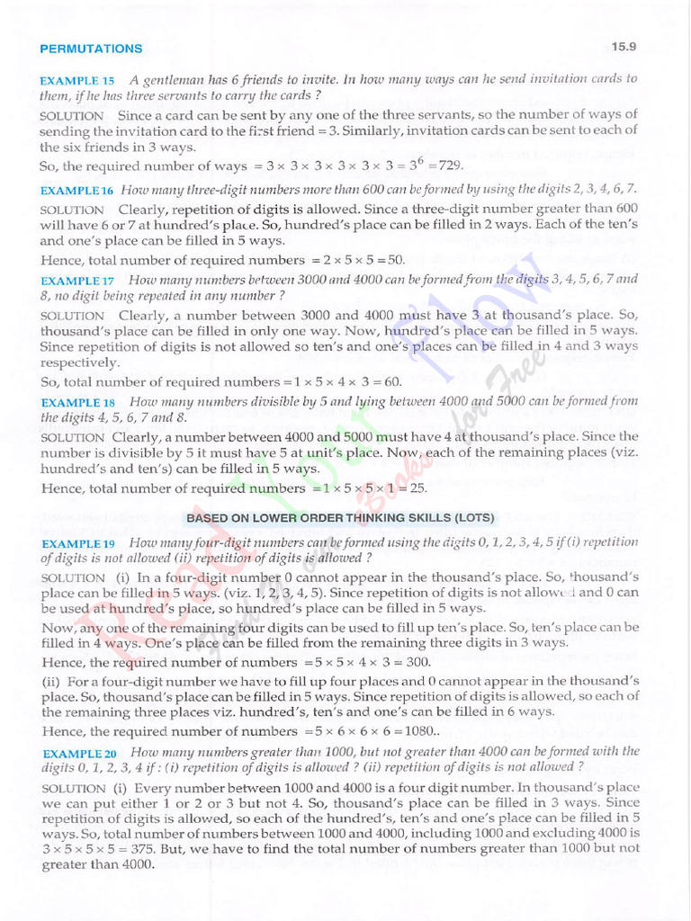 Calculating Combinations and Permutations | PDF | Mathematics