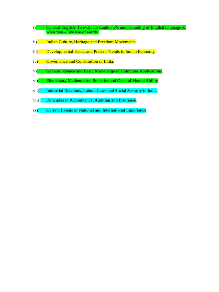 EPFO Exam Syllabus Overview | PDF