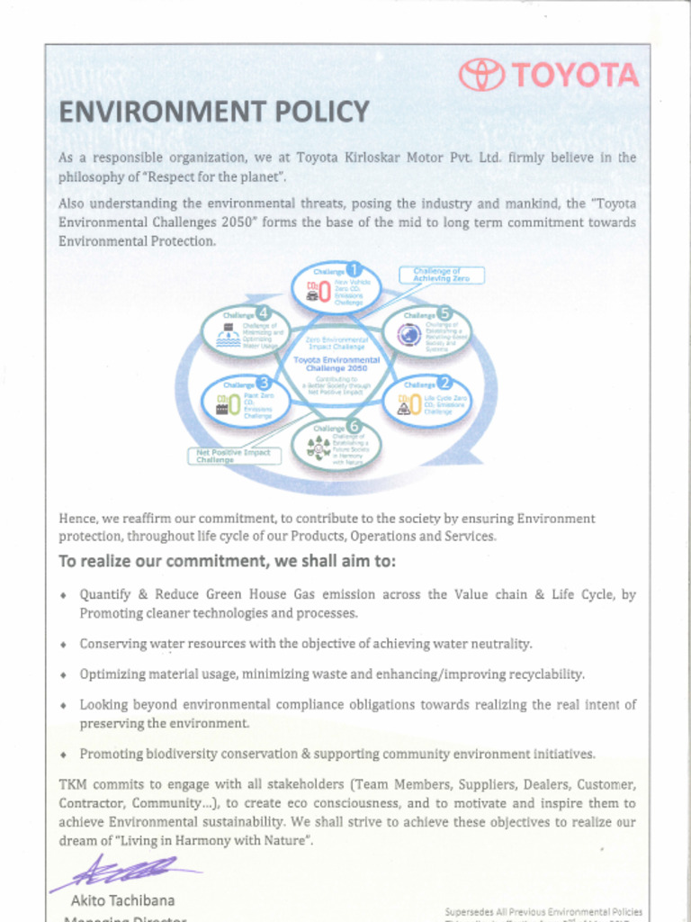Environment Policy | PDF