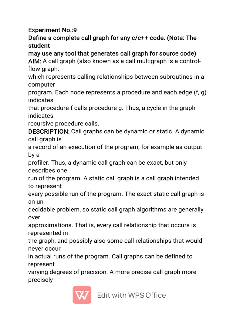 Experiment 9 | PDF | Discrete Mathematics | Computing