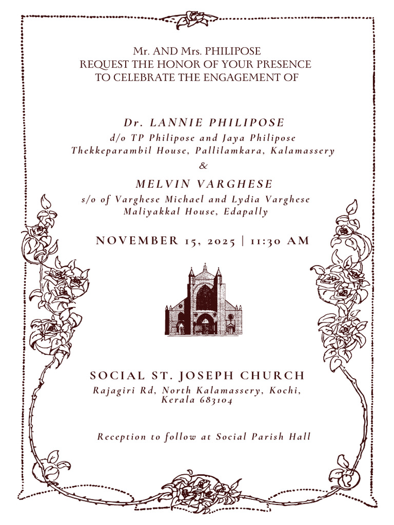 Engagement Invitation for Dr. Lannie Philopose | PDF