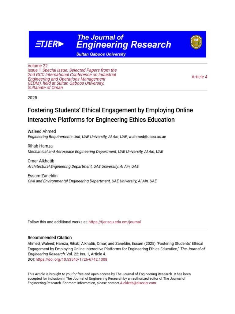 Fostering Students' Ethical Engagement by Employing Online | PDF ...