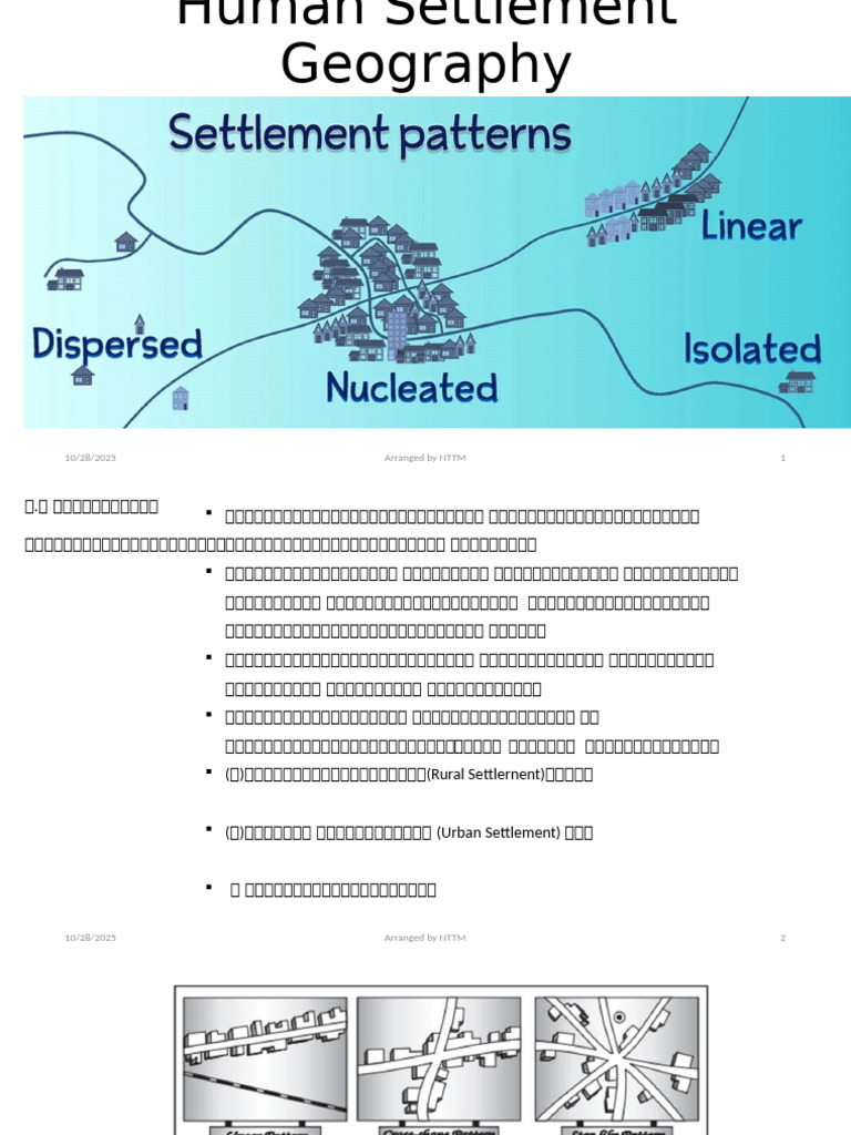 Human Settlement Geography | PDF