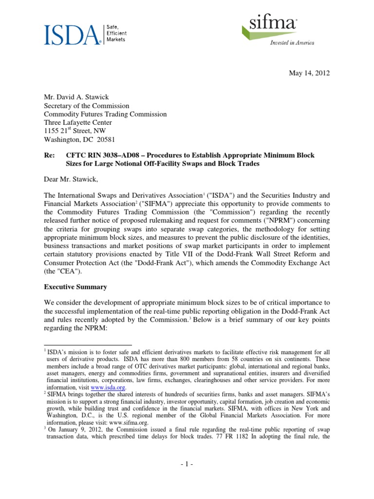 Isda and Sifma | Swap (Finance) | Interest Rate Swap