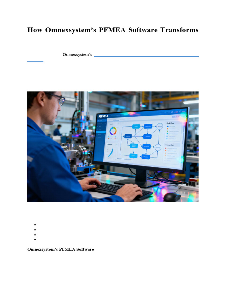 Pfmea Software | PDF | Reliability Engineering | Product Lifecycle