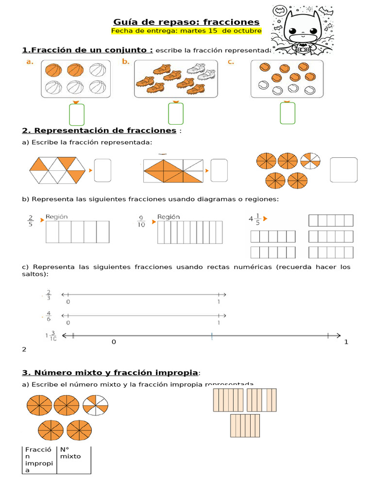 Guía de Repaso Fracciones | PDF
