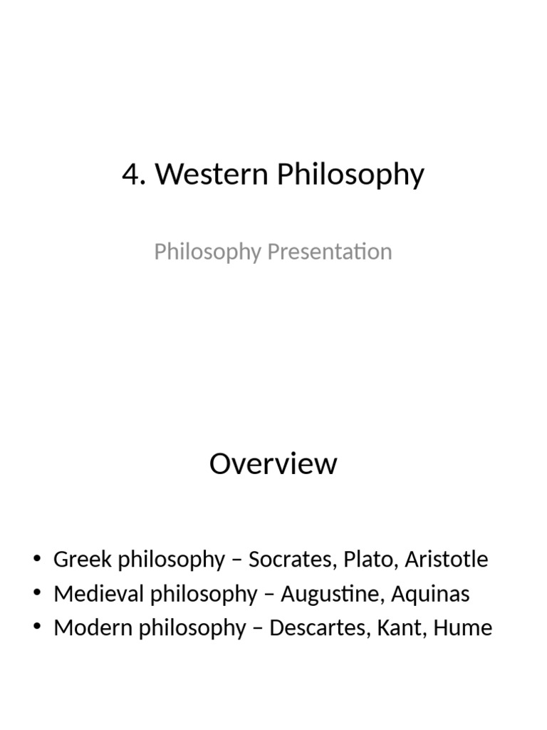 4 Western Philosophy | PDF
