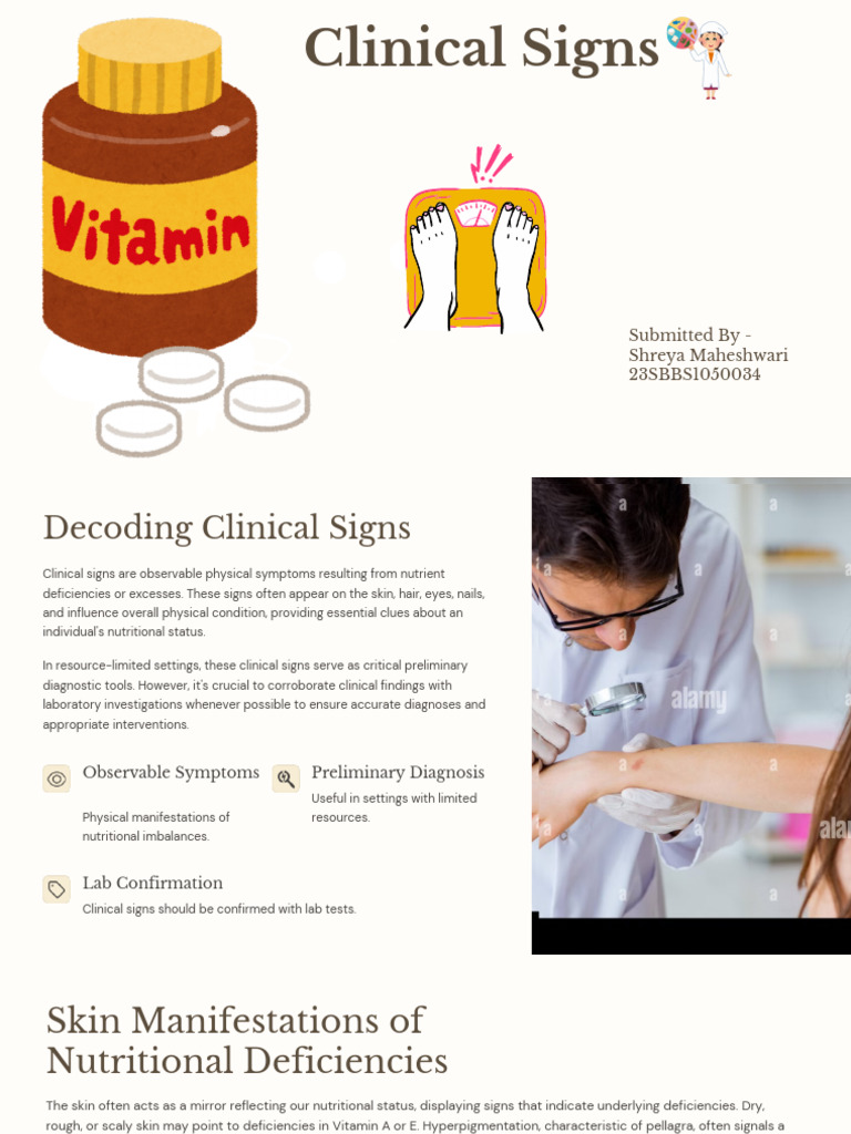 Clinical Signs of Nutritional Deficiencies | PDF | Malnutrition | Vitamin