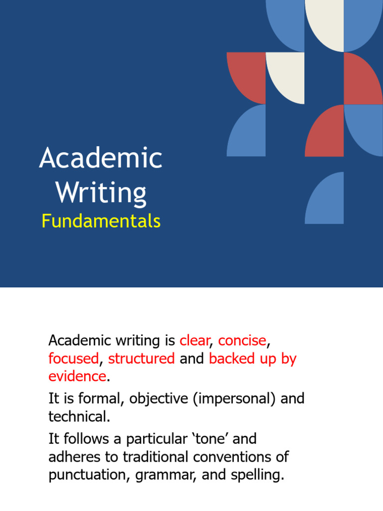 Academic Writing: Fundamentals | PDF | Thesis | Plagiarism